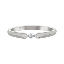 CAI Ca&iuml; Damen CA&Iuml; Fingerring &raquo;925 Silber rhodiniert mit Zirkonia&laquo; wei&szlig;