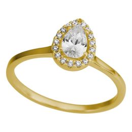 Firetti Fingerring »Schmuck Geschenk Gold 333 Damenring Goldring Tropfen« gelbgoldfarben-kristallweiß 19 Eleganter Ring mit Zirkonia