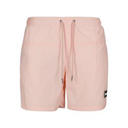 Urban Classics Badeshorts »Herren Block Swim Shorts« pink 4XL - US-Größen US-Größen 4XL SCHNELLTROCKNENDES MATERIAL: Polyestergewebe leitet Wasser...