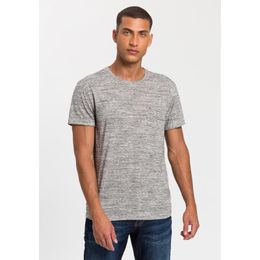 Bruno Banani Herren T-Shirt Kurzarm, Slim Fit, unifarben, Rundhalsausschnitt grau S (44/46)