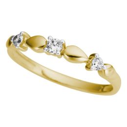 Firetti Fingerring »Schmuck Geschenk Gold 333 Damenring Goldring Tropfen« gelbgoldfarben-weißgoldfarben-kristallweiß 18 Hübscher Ring mit Zirkonia