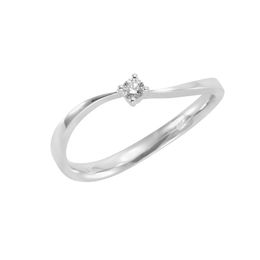 OROLINO Damen Fingerring &raquo;Gold 585 mit Brillant 0,04ct.&laquo; silber