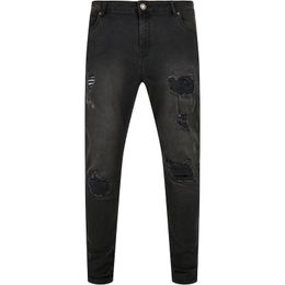Urban Classics Bequeme Jeans &raquo;Herren Heavy Destroyed Slim Fit Jeans&laquo; 1 Stk. realblack heavy destroyed washed 29/32 - L&auml;nge 32 L&auml;nge 32 29/32 Slim...