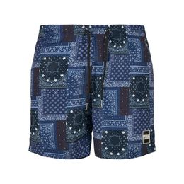 Urban Classics Badeshorts »Herren Pattern Swim Shorts« navy bandana aop XXL - US-Größen US-Größen XXL Stilvolle Badehosen für Strand und Pool