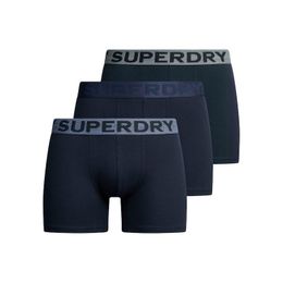 Superdry Trunk »TRUNK TRIPLE PACK«, 3 Stk. Eclipse Navy L - 3 Stk. 3 Stk. L Bündchen kontrastfarben und Markenschriftzug