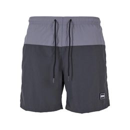 Urban Classics Badeshorts »Herren Block Swim Shorts« blackbird/asphalt M - US-Größen US-Größen M SCHNELLTROCKNENDES MATERIAL: Polyestergewebe...