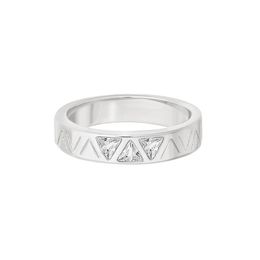 CAI Ca&iuml; Damen CA&Iuml; Fingerring &raquo;925 Sterling Silber rhodiniert mit Zirkonia Dreiecken&laquo; wei&szlig;