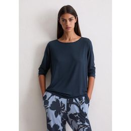 Marc O'Polo MARC O'POLO Longsleeve »Mix N Match Cotton Modal« mit Rundhalsausschnitt, langärmelig, lockere Passform, Regular Fit dunkelblau XL XL Damen-Shirt...