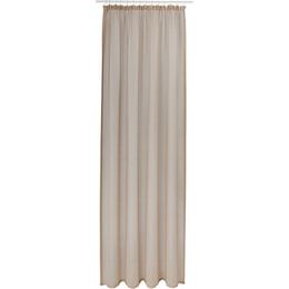 my home Gardine &raquo;TENDER&laquo; Kr&auml;uselband 1 Stk. tlg. Leinen Optik mit Struktur, monochrom, Bestseller beige Polyester