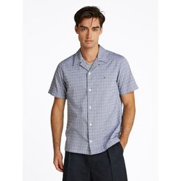 Tommy Hilfiger Kurzarmhemd &raquo;COTTON LINEN DOBBY SS Regular Fit SHIRT&laquo; Night Sky M - N-Gr N-Gr M Kurzarmhemd von Tommy Hilfiger Menswear
