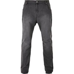 Urban Classics Bequeme Jeans &raquo;Herren Slim Fit Zip Jeans&laquo; 1 Stk. realblack washed 36/32 - L&auml;nge 32 L&auml;nge 32 36/32 Straight Fit Jeans f&uuml;r einen...
