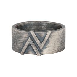 CAI Ca&iuml; Herren CA&Iuml; Fingerring &raquo;925/- Sterling Silber matt oxidiert Dreieck&laquo; silber