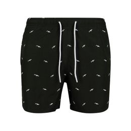 Urban Classics Badeshorts »Herren Embroidery Swim Shorts« shark/black/white L - US-Größen US-Größen L STYLISCHE STICKEREI: Badehose mit dezenten...
