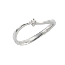 OROLINO Damen Fingerring &raquo;Gold 585 mit Brillant 0,07ct.&laquo; wei&szlig;