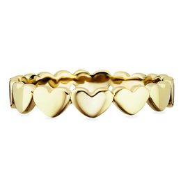 CAI CA&Iuml; Fingerring &raquo;925/- Sterling Silber vergoldet Herzen&laquo; gelb 058 (18,5) Ring mit Herzen
