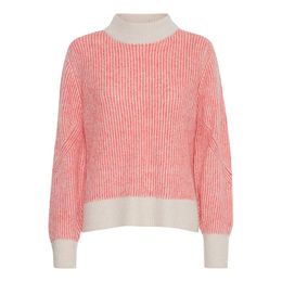Ichi Pullover 'Kamara' Damen Gr&ouml;&szlig;e M rot / wei&szlig;
