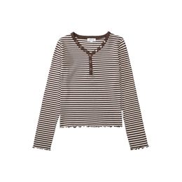 STACCATO Shirt M&auml;dchen Gr&ouml;&szlig;e 152 creme / dunkelbraun