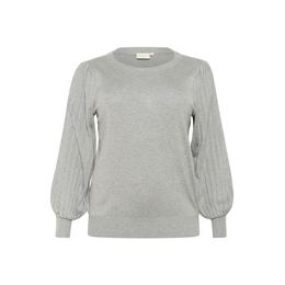 Kaffe CURVE Pullover 'KC Loni' Damen Gr&ouml;&szlig;e 7XL/8XL graumeliert