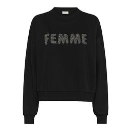 Kaffe Sweatshirt 'Alise ' Damen Gr&ouml;&szlig;e XL schwarz / silber