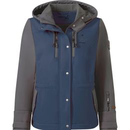 CR&Eacute;ATION L Damen Softshelljacke mit angerauter Fleece-Innenseite rauchblau-anthrazit Gr&ouml;&szlig;e 50