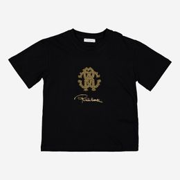 Roberto Cavalli Schwarzes T-Shirt mit Logo