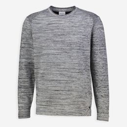 NO EXCESS Grau-schwarzer Pullover mit Space-Dye-Muster