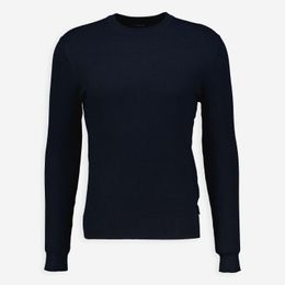 Replay Dunkelblauer Pullover mit Waffelstruktur