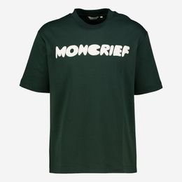 Dunkelgrünes T-Shirt mit großem weißen Logo