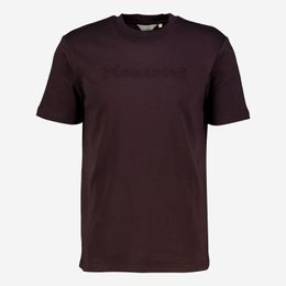 Braunes T-Shirt mit geprägtem Logo