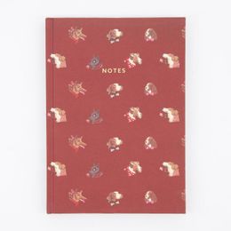 Cath Kidston Burgunderfarbenes liniertes Notizbuch A5
