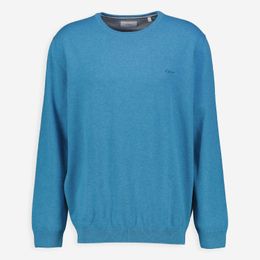s.Oliver Blauer Pullover mit Rundhalsausschnitt