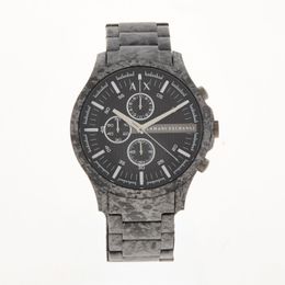 Armani Exchange Graue Armbanduhr mit Fleckenmuster