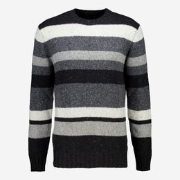 Ferrante Grauer und schwarzer Pullover aus Wollmischung