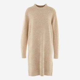 Opus Beiges gestricktes Waletta Midikleid mit Lurex