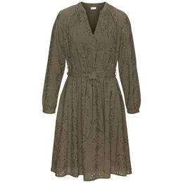 Lascana Kleid Damen Gr&ouml;&szlig;e 44 khaki Sommerkleid