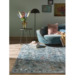 benuta Nest Waschbarer Kurzflor Teppich Milly Multicolor/Grau 200x300 cm - Bunter Teppich f&uuml;r Wohnzimmer