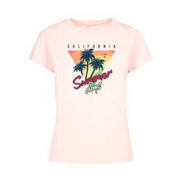 F4NT4STIC Box Tee California Palmen Retro in pink | Gr.: S