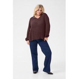 Kaffe curve Langarm-Bluse KCami Regular fit in Fudge | Gr.: 52