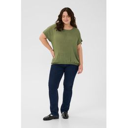 Kaffe curve Kurzarm-Bluse KCami Loose fit in Ivy Green | Gr.: 52