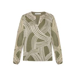 BETTY & CO BETTY & CO Schlupfbluse mit Print in Khaki/Cream | Gr.: 44
