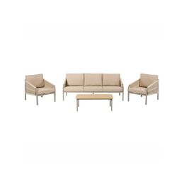 Beliani 4-tlg Sitzgruppe MURATO in Beige | Gr.: onesize
