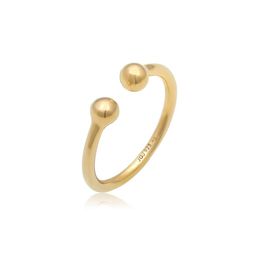 Elli Ring 925 Sterling Silber Kugel in Gold | Gr.: onesize