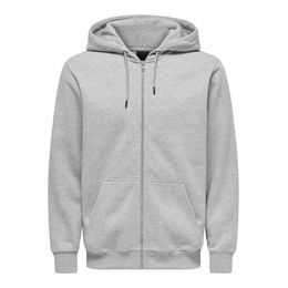 Only & Sons ONLY & SONS Kapuzenpullover in Light Grey Melange | Gr.: L