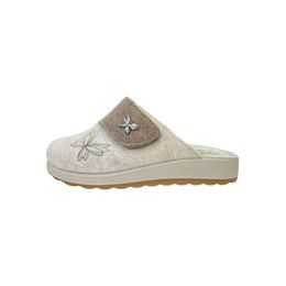 Fly Flot Hausschuh Pantoffel in beige | Gr.: 38