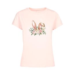 F4NT4STIC Box Tee Blumen Osterhasen Ohren Dekor in pink | Gr.: XS