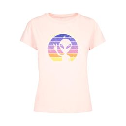 F4NT4STIC Box Tee Alien Peace Sunset in pink | Gr.: S