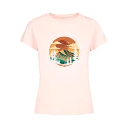 F4NT4STIC Box Tee Sonnenuntergang Berglandschaft in pink | Gr.: XS