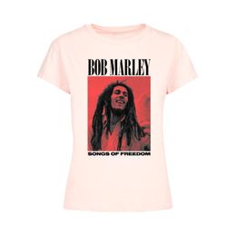 F4NT4STIC Ladies Box Tee Bob Marley Songs Of Freedom Reggae Music in pink | Gr.: L