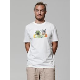 wat? Apparel T-Shirt Happy Camper in Off White | Gr.: 56