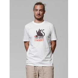 wat? Apparel T-Shirt Cat in Off White | Gr.: 56